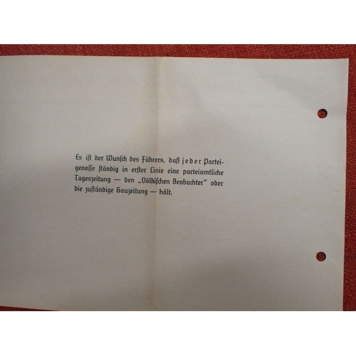 WW2 GERMAN 1935 AUSWEIS AND FORM RUDOLF MULLER. BOTH ITEMS IN VERY GOOD ...