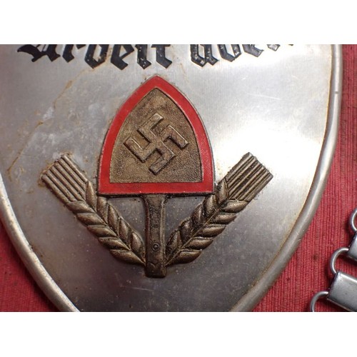 WW2 German R.A.D. gorget Rare RAD gorget. Die stamped main shield with ...