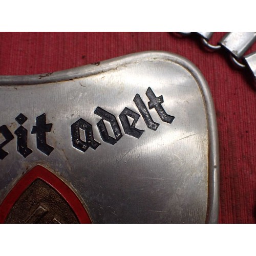 WW2 German R.A.D. gorget Rare RAD gorget. Die stamped main shield with ...