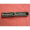 WW2 Luftwaffe Immelmann squadron cuff title Woollen title with white ...