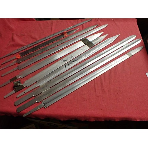 Ten film prop sword blades Machined aluminium sword blades for film and ...