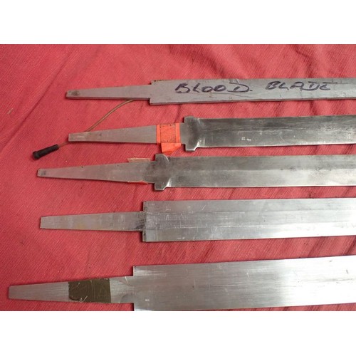Ten film prop sword blades Machined aluminium sword blades for film and ...