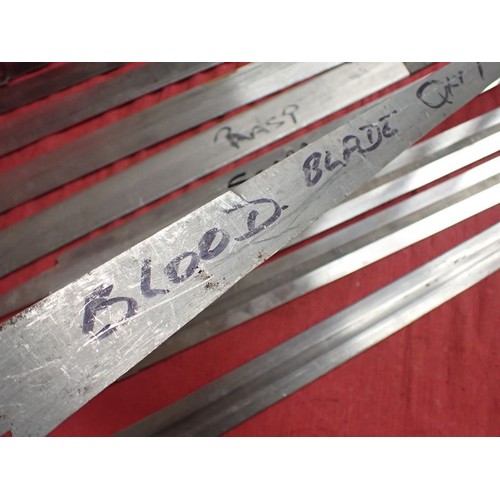 Ten film prop sword blades Machined aluminium sword blades for film and ...