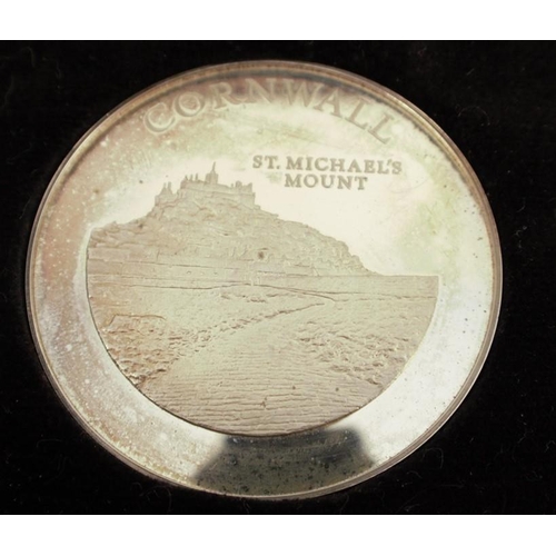 A cased Birmingham Mint The Ancient Counties of England silver coin set ...