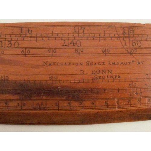 A late 18th century 24 inch boxwood Gunter scale navigation rule, by ...