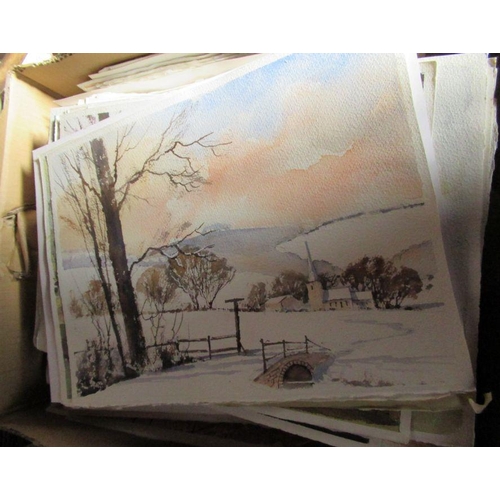 Anthony J Avery, 'Man of Ross Gallery', a large collection of unframed ...