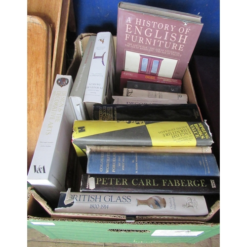 A box of reference books