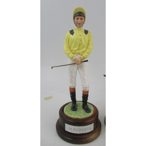 Five Caughley models, of jockeys, to include Lester Pigott, Pat Eddery ...