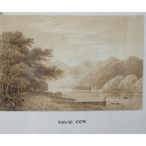 Attributed to David Cox, watercolour, landscape, 3.5ins x 5ins
