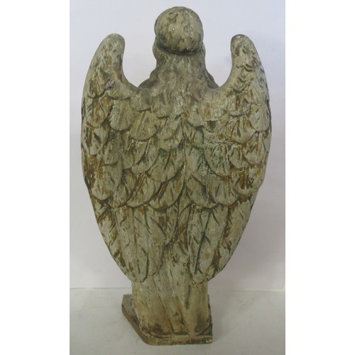 A pair of antique carved winged religious figures, possibly limewood ...