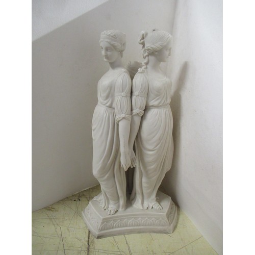 A Victorian Copeland parian model of the Three Graces af, height 17ins