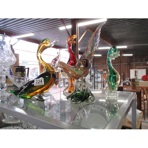 4 Murano Glass Animals