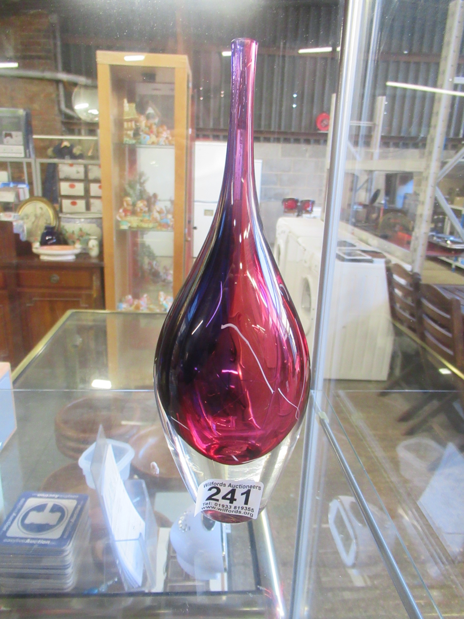 Stuart Akroyd Signed Elipse Stem Vase