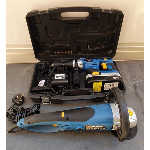 Workzone electric tools to include a 9"grinder together with a 24v ...