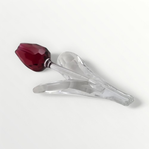 Boxed Swarovski 'Red Tulip' 9cm long. Shipping group (A).