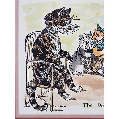 Louis Wain (1860-1939) Original Print of Cats Circa 1900, 'Doctors Room ...