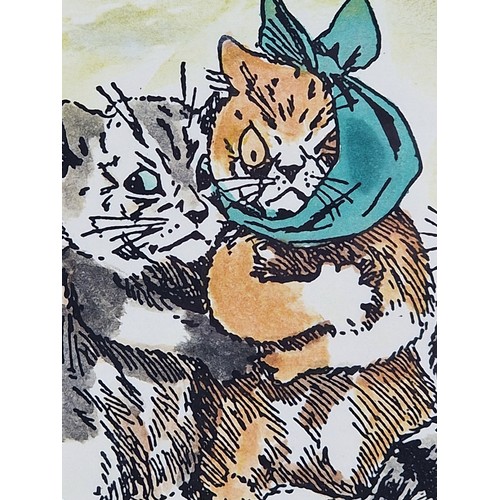 Louis Wain (1860-1939) Original Print of Cats Circa 1900, 'Doctors Room ...