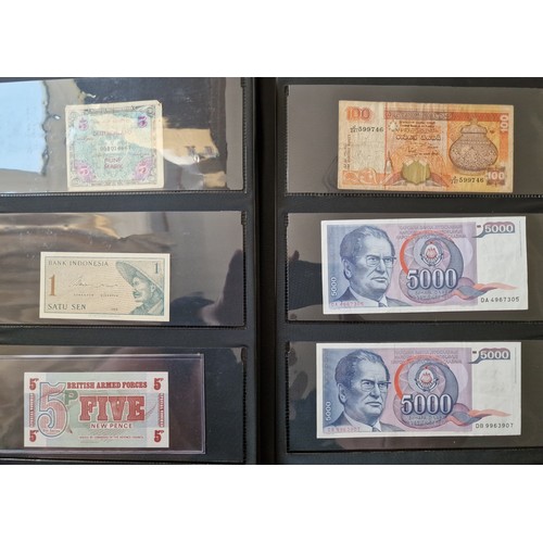 Two Full Albums of World Banknotes, interesting collection. Various ...