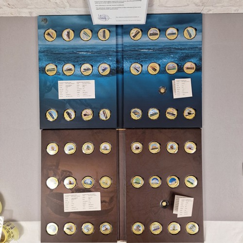 A Windsor Mint Famous Ships of the World coin set, containing 48 copper ...