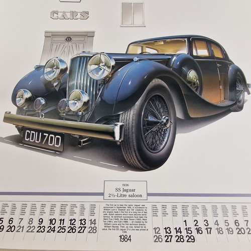 1984 Jaguar Calendar and Vintage Esso Poster - both in rolled but good ...