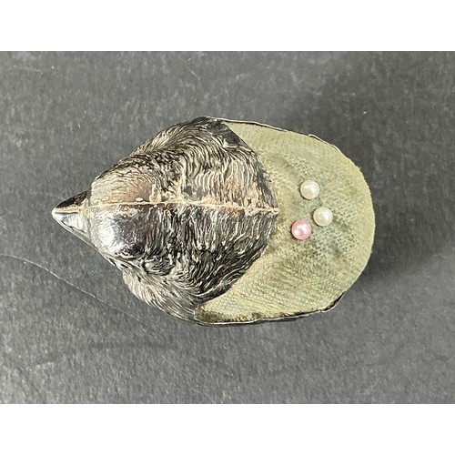 Silver Robin Pin Cushion - Hallmark for Chester, date mark rubbed away ...