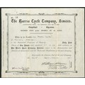 Great Britain: Harris Cycle Company Ltd., £1 shares, 190[0], #18, black ...