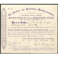 Ireland: Strabane and Letterkenny Railway Company, 4% debenture stock ...