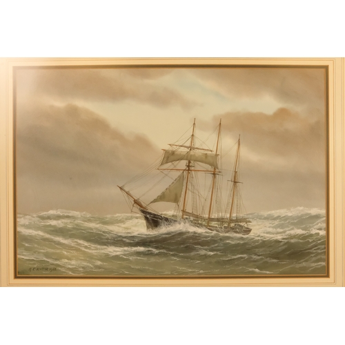 Andrew Craig RUTTER (British 20th Century) A Barque in Heavy Weather ...