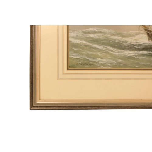 Andrew Craig RUTTER (British 20th Century) A Barque in Heavy Weather ...