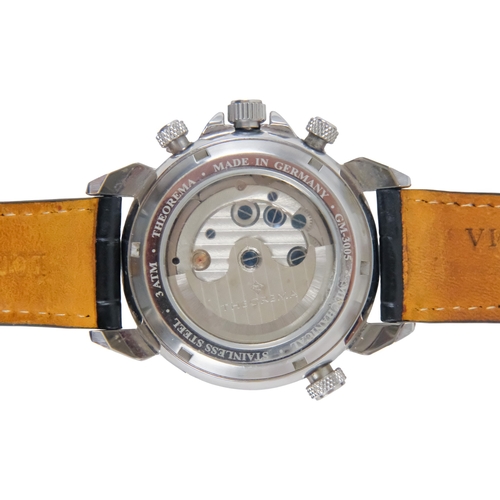 A Theorema gentlemans automatic wristwatch - the blue dial set out with ...
