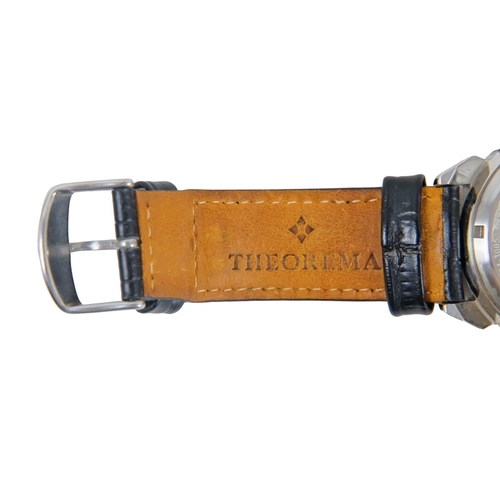 A Theorema gentlemans automatic wristwatch - the blue dial set out with ...
