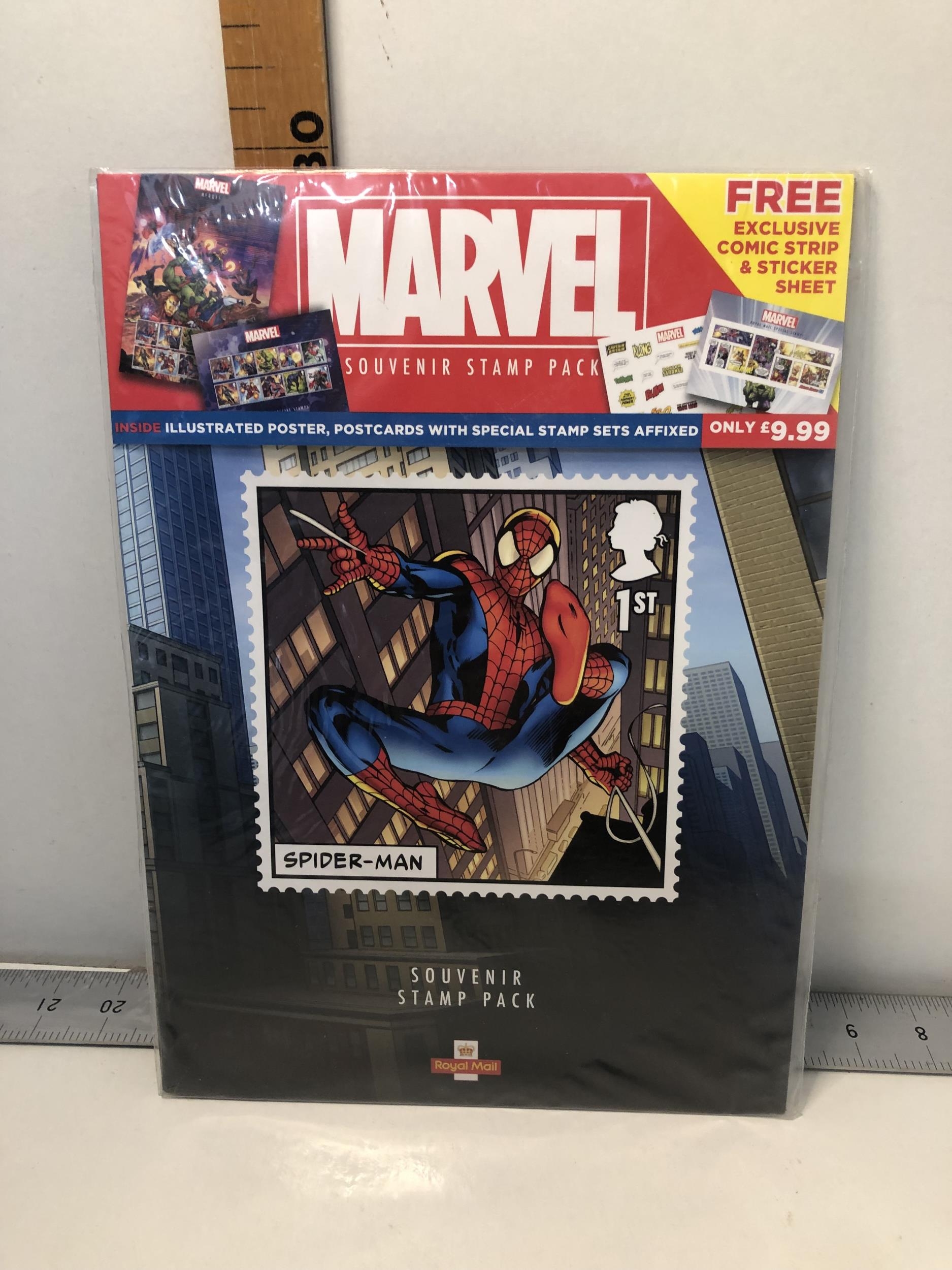 Sealed Marvel souvenir stamp set