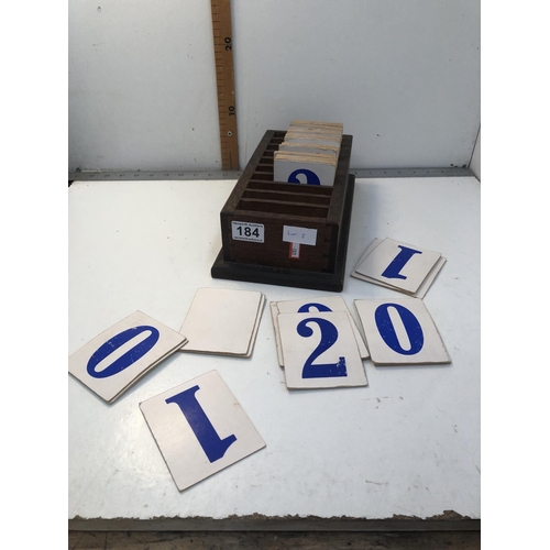 Qty of vintage card board numbers