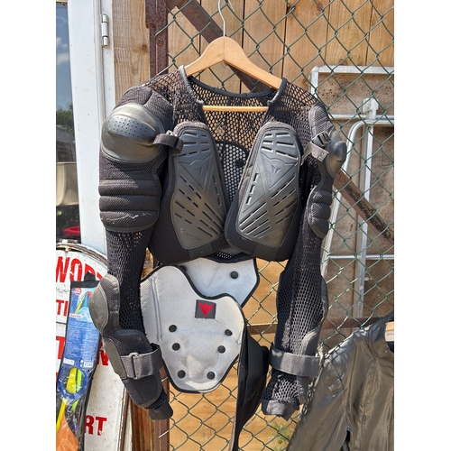 Dainese protective jacket with mesh base, hard plastic armor on chest ...