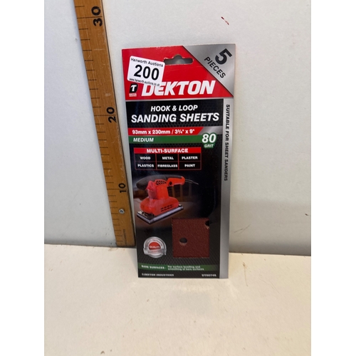 Dekton hook and loop sanding sheets, 5 pieces, medium grit, suitable ...