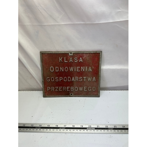 Vintage Polish Sign