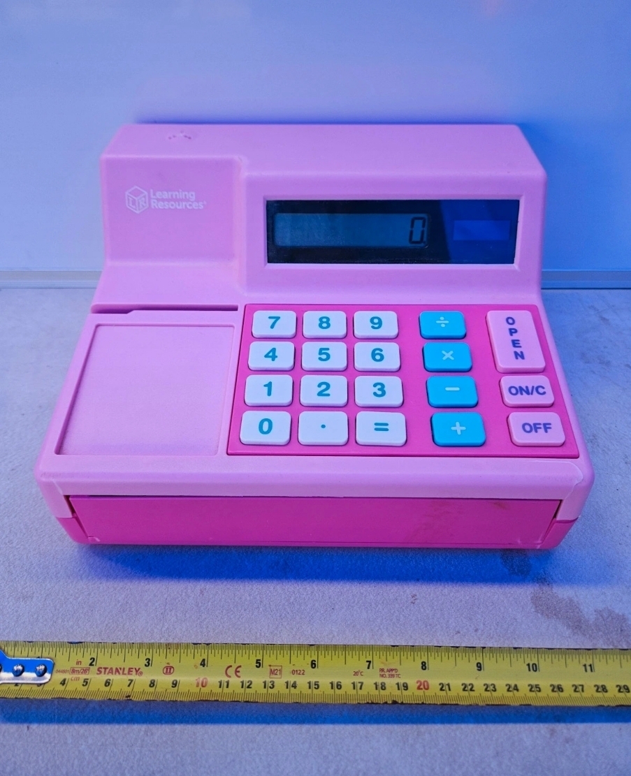 Pretend & Play Calculator Cash Register Pink Cash Register