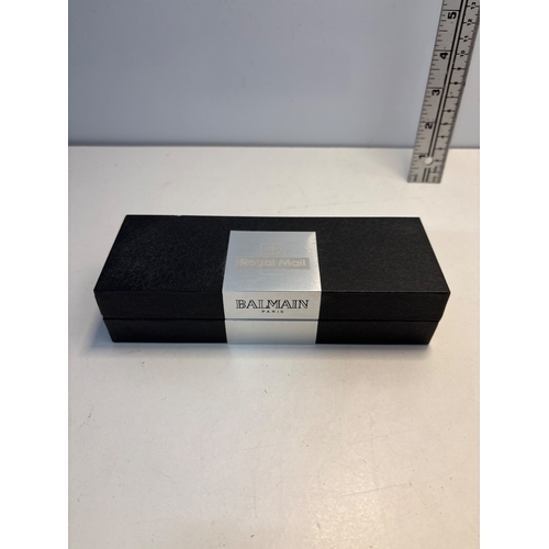 Balmain pen set in original box; includes two pens.