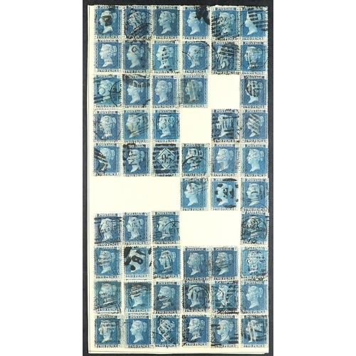 1858-77 TWO PENCE BLUE SHEET RECONSTRUCTION 2d blue ‘thin lines’ plates ...