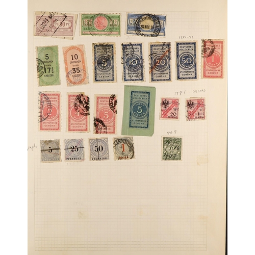 GERMANY REVENUE STAMPS COLLECTION 1869 to 1920's Imperial / Weimar ...