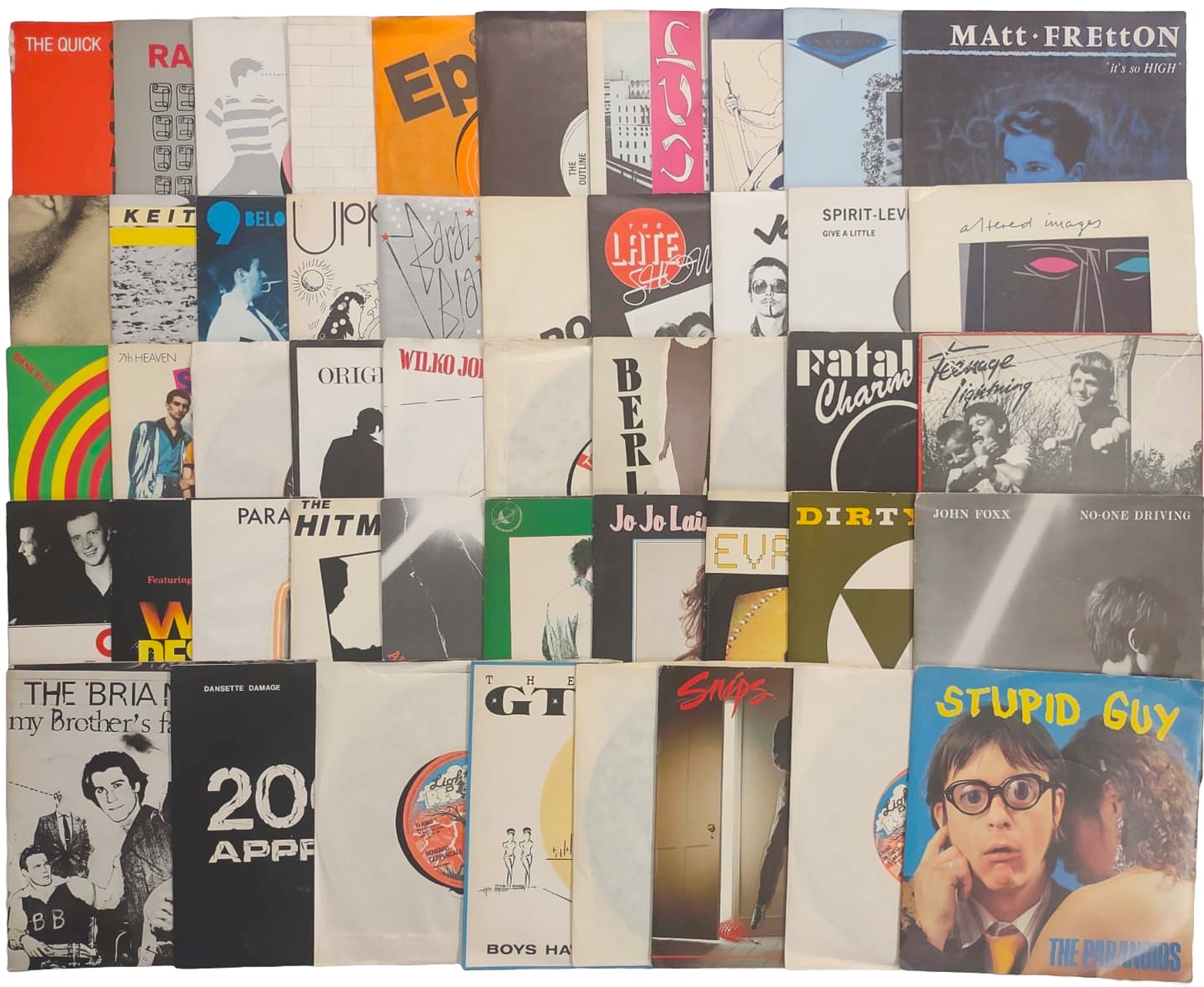 New Wave/Post-Punk 7" Singles. An assortment of approx 48 x 7" singles ...