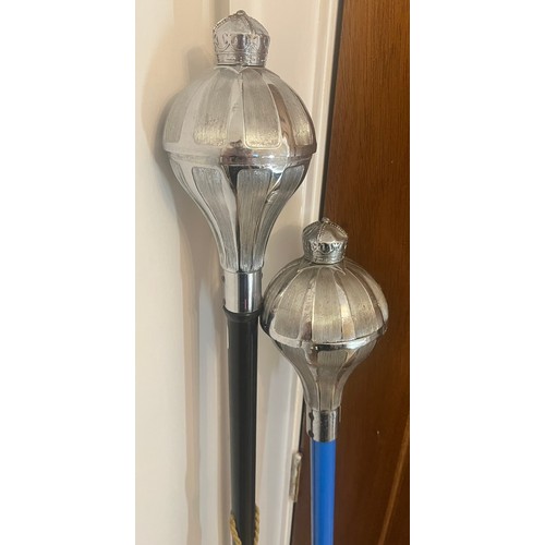 A pair of vintage ceremonial mace/batons. In good condition. Blue Baton ...
