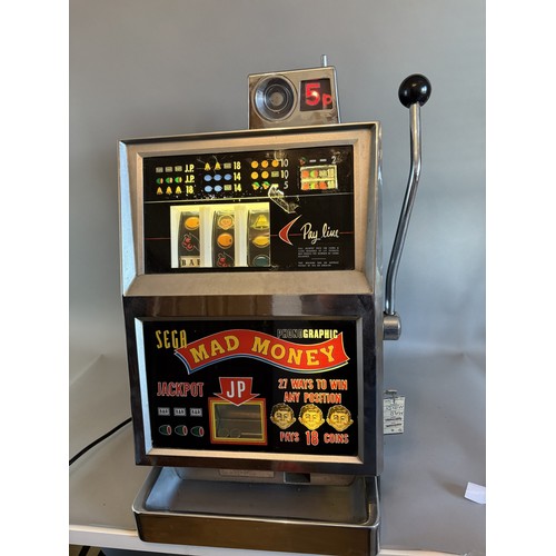 Vintage Sega Mad Money Slot Machine. Electromechanical, three-reel slot ...