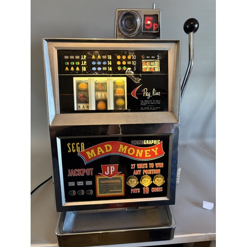 Vintage Sega Mad Money Slot Machine. Electromechanical, three-reel slot ...
