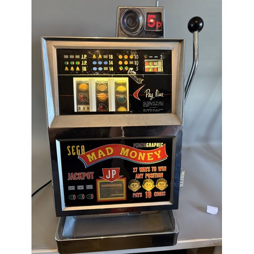 Vintage Sega Mad Money Slot Machine. Electromechanical, three-reel slot ...