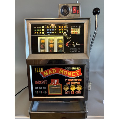 Vintage Sega Mad Money Slot Machine. Electromechanical, three-reel slot ...