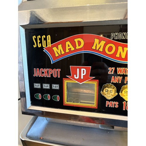 Vintage Sega Mad Money Slot Machine. Electromechanical, three-reel slot ...