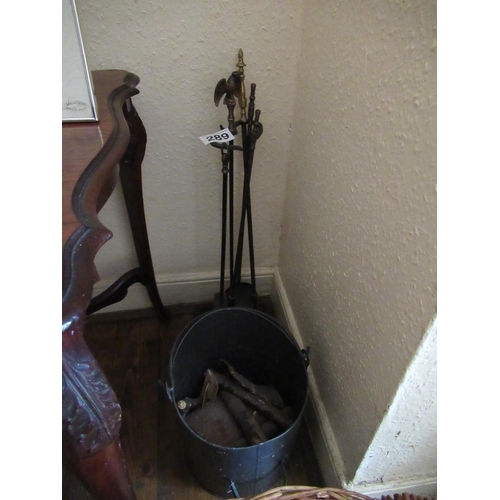 Coal bucket plus companion set.