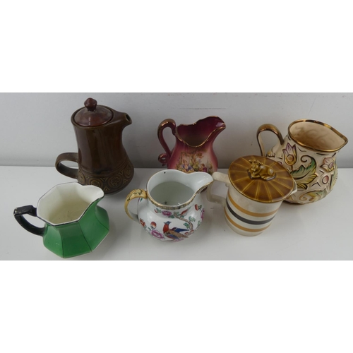 A Wade 'Gothic' hand painted jug and more.