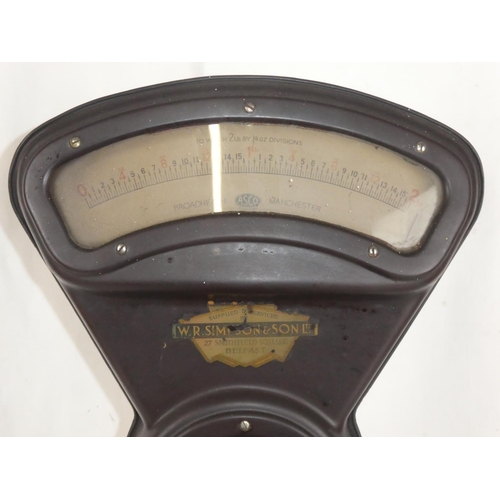 A set of W.R. Simpson and Son Asco shop scales.